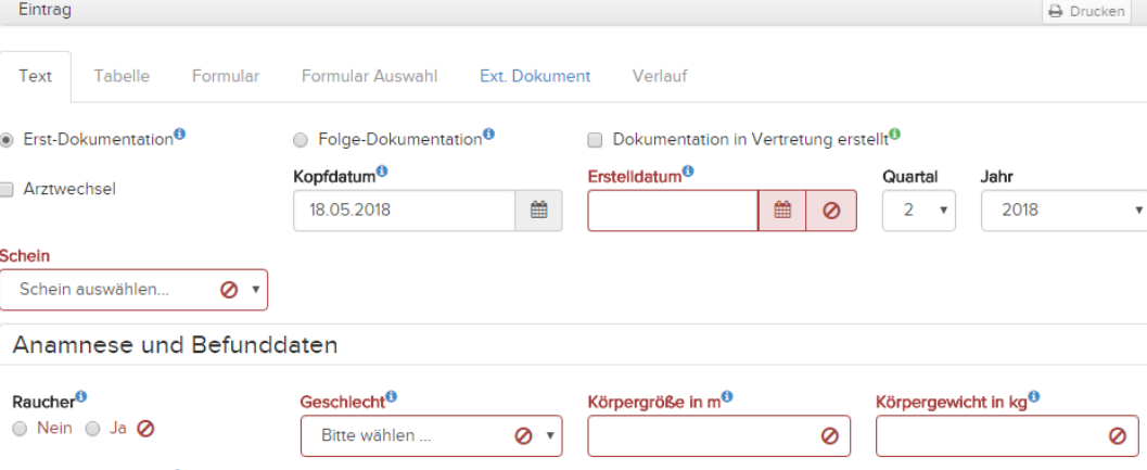 eDMP-Dokumentationen erstellen – Avi Medical Handbuch
